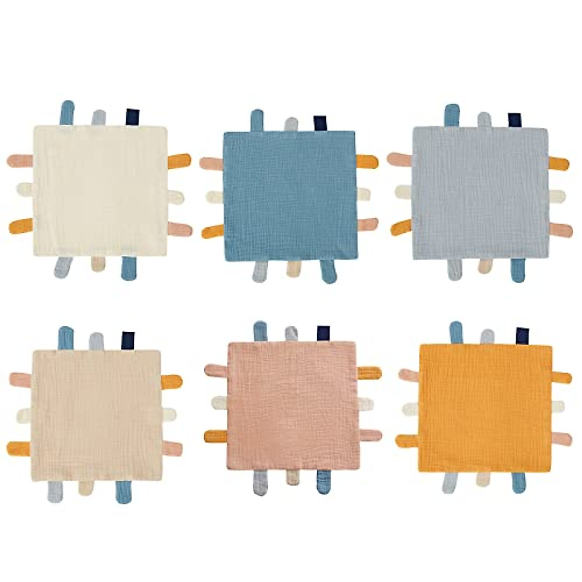 xromtbem Colorful Cotton Muslin Lovey Blanket Security Blanket Soft & Breathable Lovie- Baby Gifts for Boys & Girls Lightweight Soothing Towel Babies