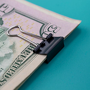 Officemate Small Binder Clips, Black, 12 Boxes of 1 Dozen Each (144 Total) (99020)