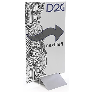 Floor Sign Holder Fits 12" Wide Sign Board, Up To 72" Tall Graphic, Base Only (Silver Steel)
