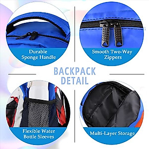 HJKLONE Shark Backpack for Boys Girls, Elementary Middle High School Bookbags for Kids Teen, Large Travel Laptop Back Packs for College Students Lightweight Durable School Bags, Blue