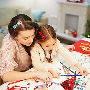 16 Pieces Christmas Fabric Fat Quarters Bundle Christmas Patterned Cotton Fabric Santa Claus Snowman Christmas Tree Print Quilting Fabric Cloth for Christmas Sewing Patchwork DIY Yard (16 x 20 Inch)