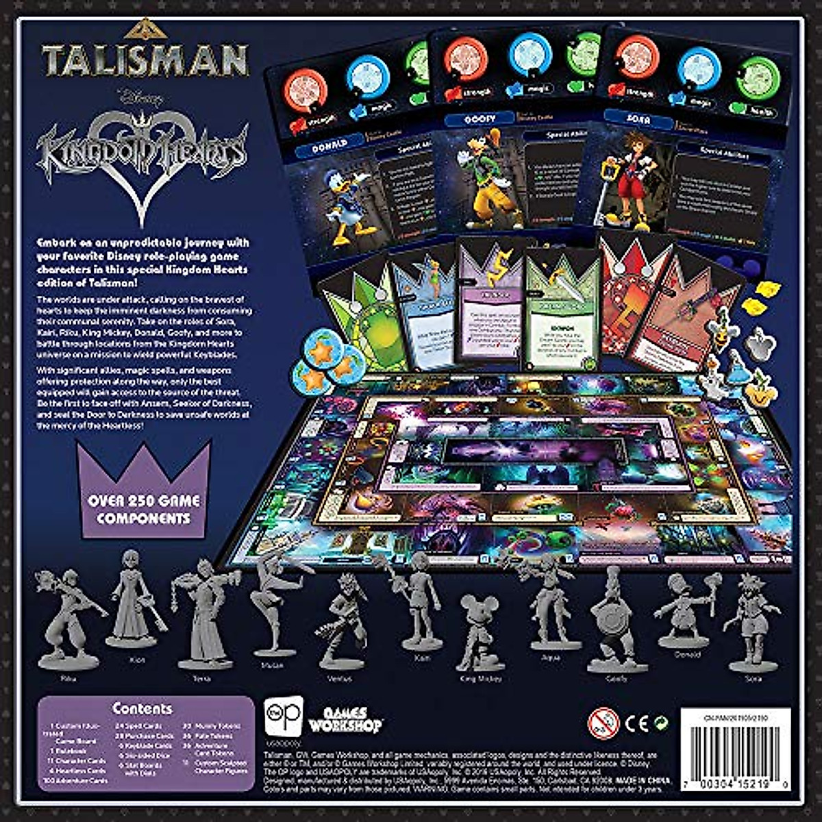 USAOPOLY Kingdom Hearts Talisman Competitive Board Game | Based on The Talisman Magical Quest Game | Official Kingdom Hearts Licensed Merchandise | Disney Kingdom Hearts 3 | KH3
