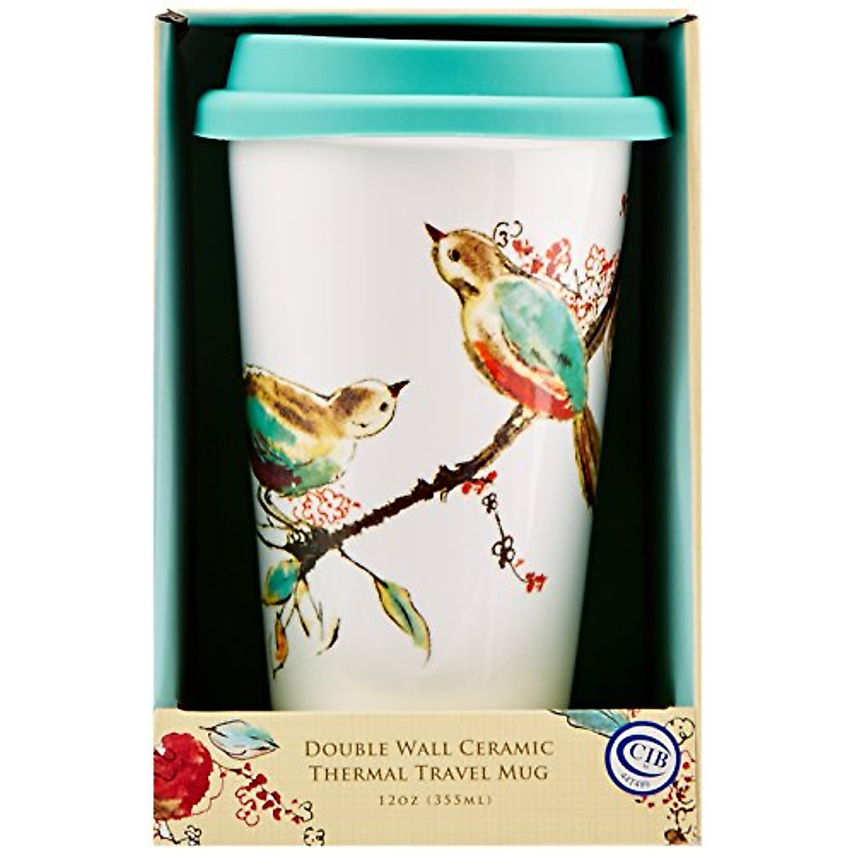 Lenox Chirp Thermal Travel Mug, 1 Count (Pack of 1), Multi