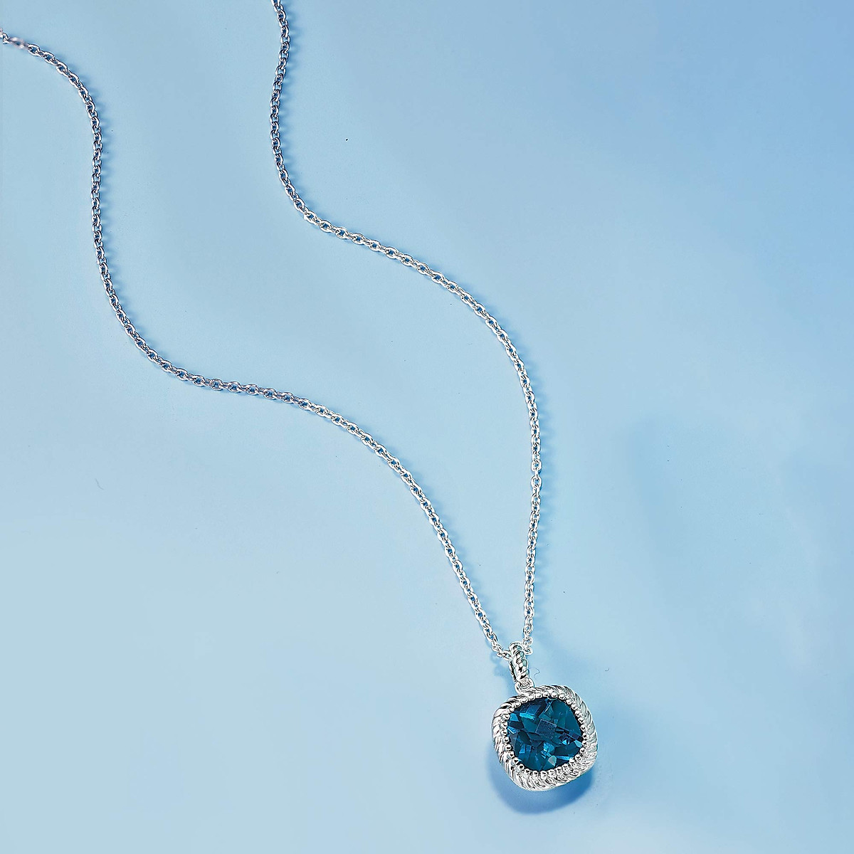 Ross-Simons 5.00 Carat London Blue Topaz Pendant Necklace in Sterling Silver. 18 inches