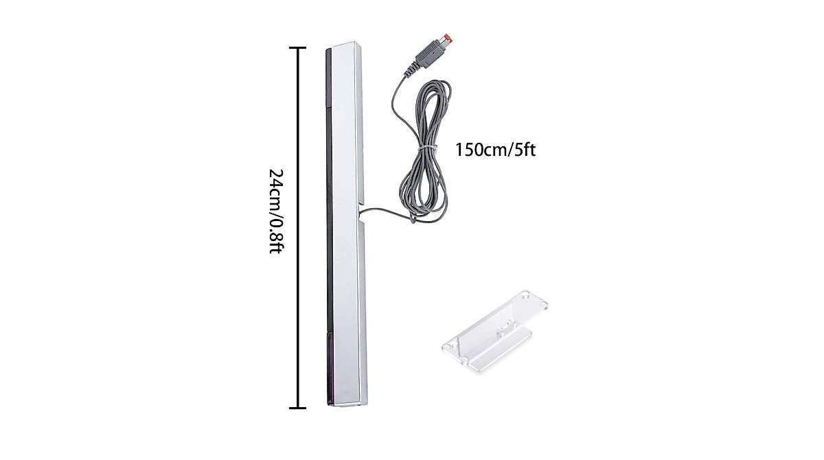 Eanetf Wired Infrared Sensor Bar for Wii & Wii U - Precise Motion Tracking