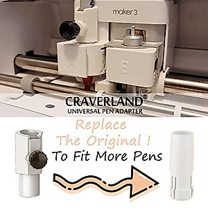 CRAVERLAND Universal Pen Adapter Set,Compatible with Cricut Maker 3/Maker,Explore Air 2/Air,Explore 3/Explore,Work with Sharpie,BIC,Crayola,Sakura and More Pens Less Than 0.5"