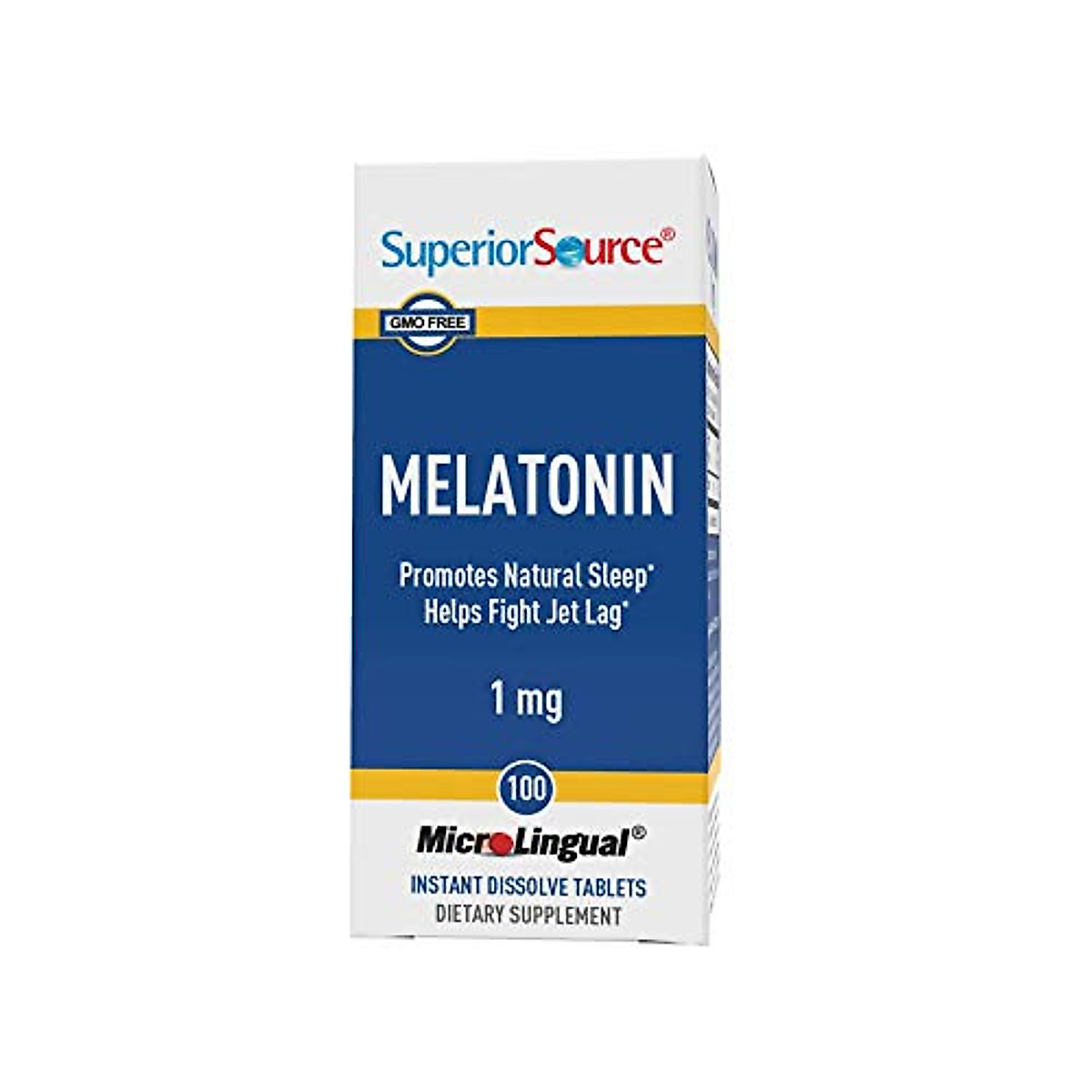 Superior Source Melatonin 1 mg, Under The Tongue Quick Dissolve Sublingual Tablets, 100 Ct, with Chamomile, Natural Sleep Support, Sublingual Melatonin, for Adults, Non-GMO