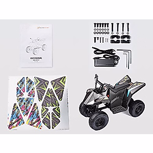 HYPER GOGO Electric Quad ATV for Kids,13" Tires Four-Wheeler,36V 350W Motor up to 10 mph (Black)