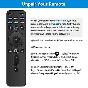 XRT260 Voice Remote Control fit for Vizio V-Series Smart TV V505-J09 V555-J01 V585-J01 V435-J01 V655-J09 V705-J03 V755-J04 V756X-J03 V505-J01 V655-J04 V756-J03 V505C-J09 V705-J01 V705X-J03 V706-J03