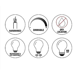 Hampton Bay 11 in. Oil-Rubbed Bronze Flush Mount with Frosted Swirl Glass Shade