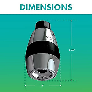 Niagara Conservation N2615CH Tri-Max 1-Spray with 0.5-1.5 GPM 2-in. Wall Mount Adjustable Fixed Shower Head in Chrome, 1-Pack | Bathroom Shower Head Sprayer with Pressure Compensation