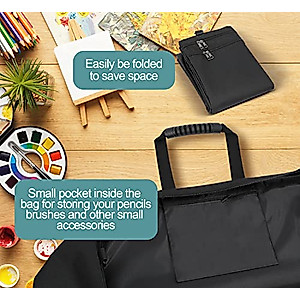 EUYZOU Art Portfolio Case, 24" x 36",Large Art Storage Folder with Handle, Poster Board Storage Bag, Art Carrying Tote Bag with Adjustable Shoulder Strap for Artwork