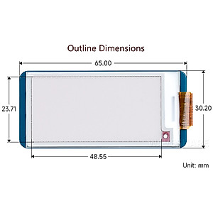 2.13inch e-Paper HAT for Raspberry Pi 4B/3B+/3B/2B/Zero/Zero W/ Zero2W/WH/forArdui/Jetson Nano/STM32, 250x122 Pixel White Black Red Three-Color E-Ink Display Screen, SPI Interface Full Refresh