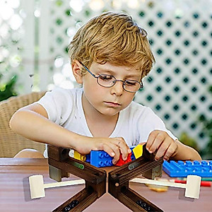 5 Pack Mini Wooden Hammers Mallet, Pounding Solid Natural Hardwood Crab Hammer,Seafood Shellfish Crab Mallet Solid, for Cracking Seafood Tool