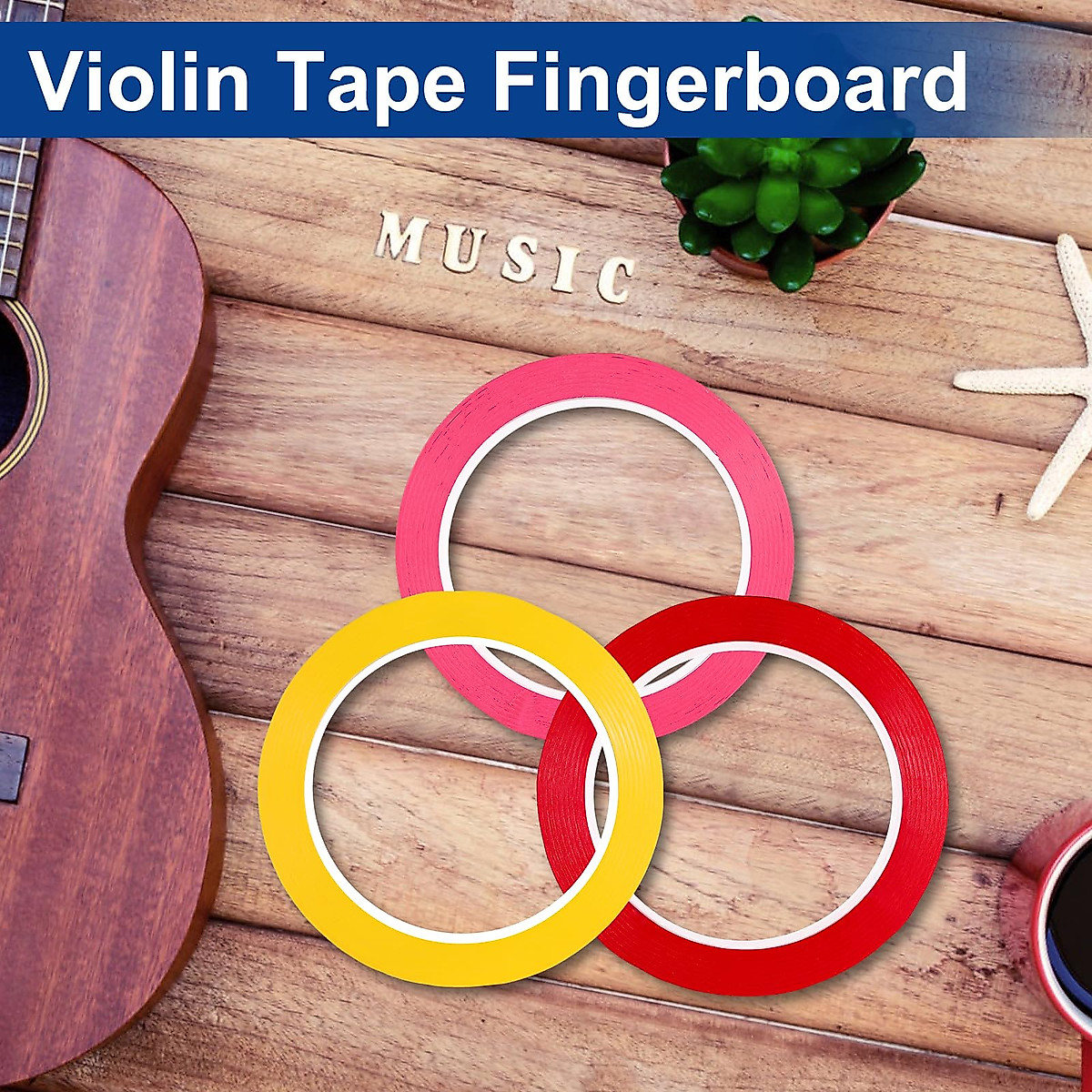 Violin Tape Fingerboard,8 Rolls Violin Finger Guide Stickers,216FT Cello Fingering Tape for Beginners Fretboard Note Positions