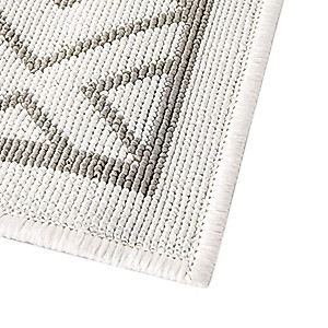 Unique Loom Outdoor Trellis Collection Area Rug - Kafes (7' 10" x 10' Rectangle, Ivory/ Gray)