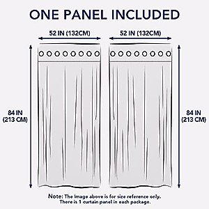 PureFit Outdoor Curtains for Patio Waterproof  Weatherproof, UV and Fade Resistant Outside Curtains for Gazebo, Front Porch, Pergola, Sun Blocking Privacy Curtain, 52W x 84L inch, 1 Panel, White