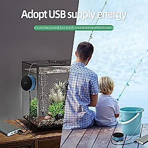 Aquarium Air Pump for Tank – Oxygen Aerator Pump Bubbler Kit with Air Stone, Airline Tubing for 1.5-7 Gallon Mini Fish Tank