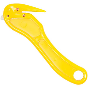 12 Count Film Cutter Tool Knives, Wrap Opener, Tape Splitter, Disposable, Yellow (2 x 5.9 in)