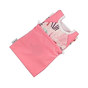 Hi Sprout Infant Toddler Baby Waterproof Sleeved Bib, Bib with Sleeves&Pocket, 6-24 Months (Pink Fish)