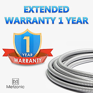 METZONIC Charger Cable [2 Pack, 6.6 Ft] Metal 304 Stainless Steel Braided USB Charging Cable High Speed Connector Data Sync Transfer Cord