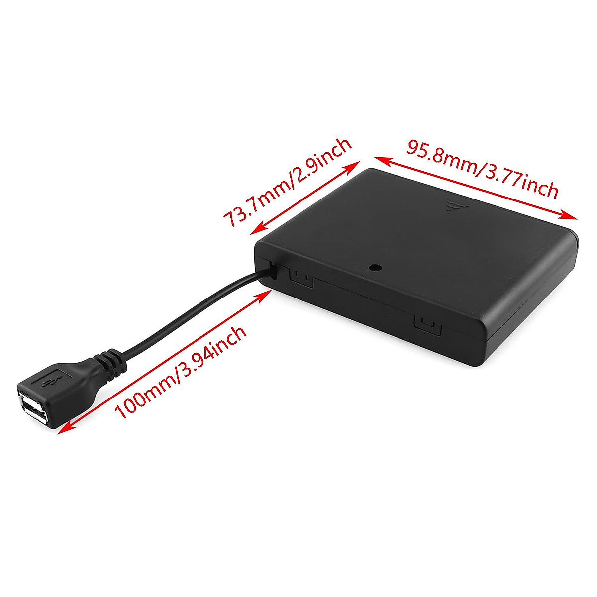 DGZZI USB Female Socket 6 AA Battery Case Box Holder with ON-Off Switch and