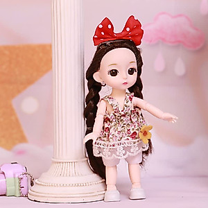 Albrost 6 Inch Princess Mini Doll Clothes, 20 Sets Fashion Doll Outfits for 6inch Small Doll Girl Christmas Birthday Gifts