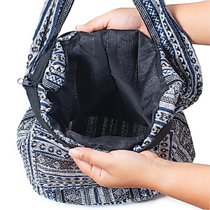 ChuanChom NaKa Sling Crossbody Boho Handbag Hand Woven Fabric Crossbody Bags For Men and Women (Colorful No.1)