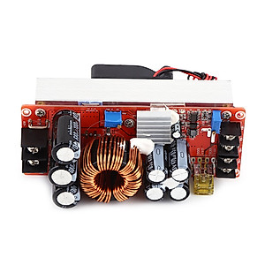 Oumefar 10-60V to 12-90V DC-DC Boost Converter with Fan 1500W 30A Step Up Power Supply Module with Fan for High Power LED Motors