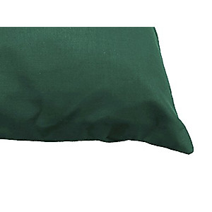 Saffron Floor Cushion Cover Decorative Extra Large Pillowcase Bottle Green 32x32 inch (80x80 cm) Cotton Plain Solid Removable Cover, Insert not Included