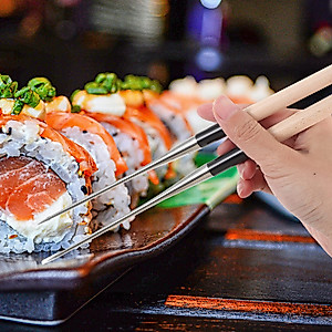 DOITOOL 2pcs Sushi Chopstick Sashimi Chopsticks Point Head Japanese Chopsticks Japanese Sushi Chef Tableware for Home Kitchen Restaurant 150mm