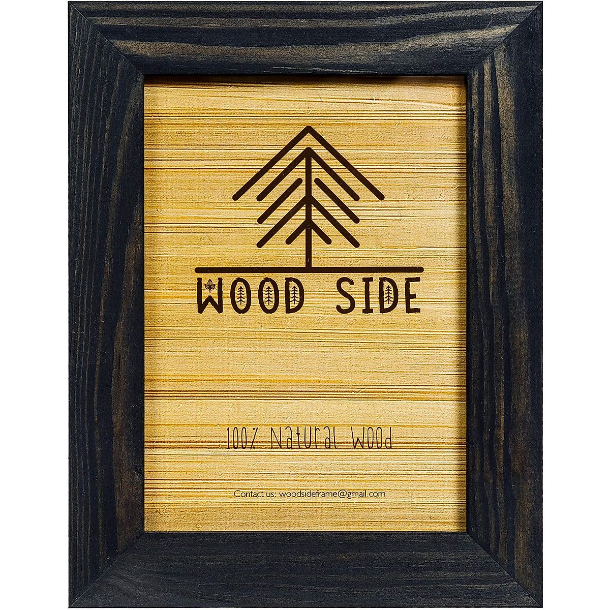 Rustic Wooden Poster Picture Frame 16x20 - Natural Solid Eco Distressed Wood for Wall Mounting Photo Frame - Charcoal