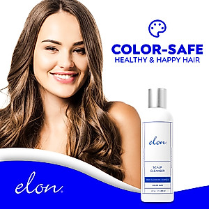 Elon Thinning Hair Scalp Cleanser - Revitalizing & Exfoliating Scalp Treatment for Hair Growth – For Women & Men – Color Safe & Paraben Free (6.7 Oz.)
