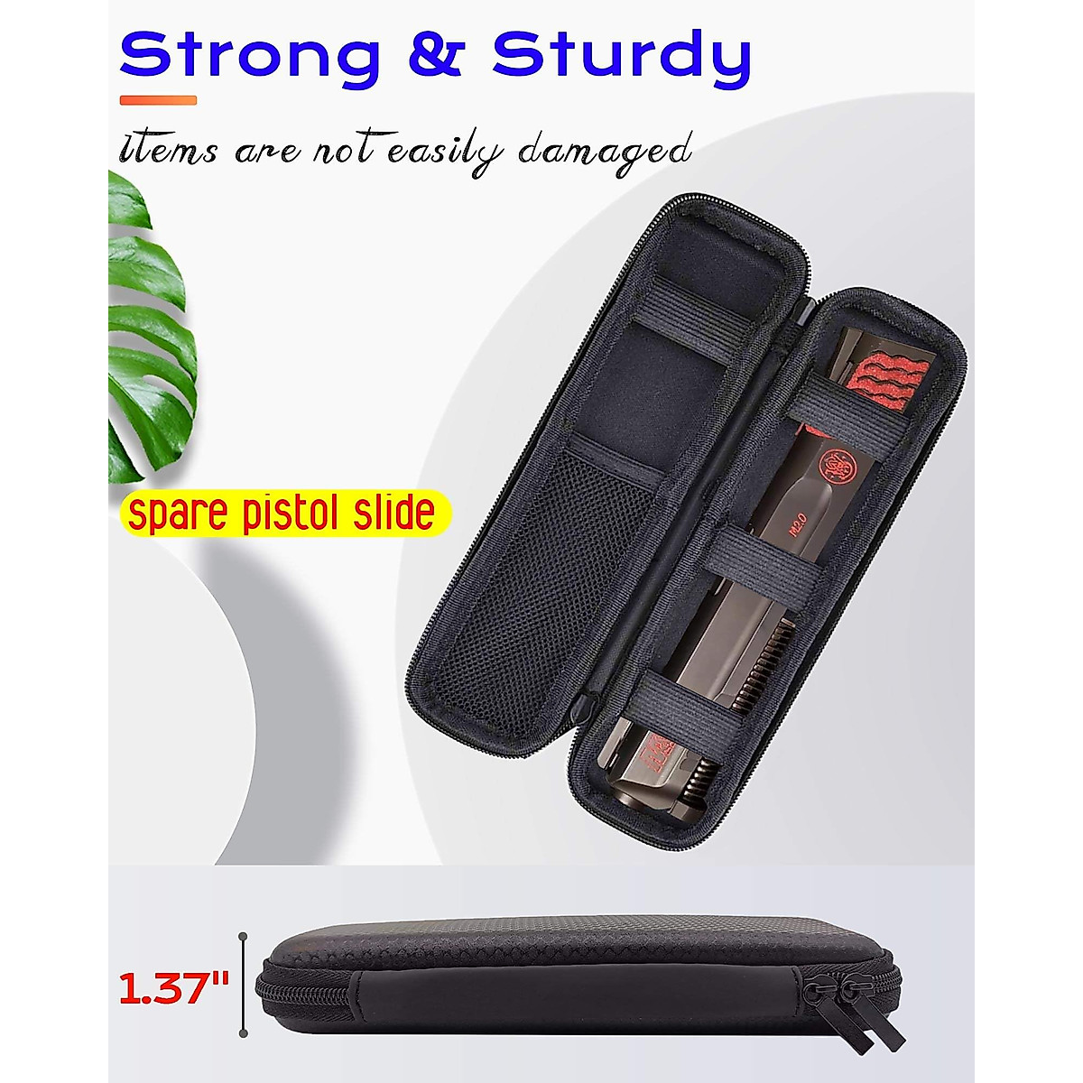 Oythiem Slim Hard Pen Cases for Adults, Travellers, Insulin Travel, Thin Black Pencil Case Hard Shell, Small Waterproof Pencil Box Organizer for Apple Pencil Usb C, Headphones, Executive Fountain Pens