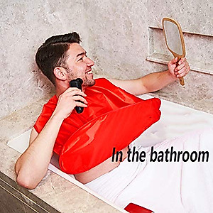 Upgrade Men Beard Shaving Aprons Cape Beard Trimming Bib Waterproof & Non-Stick Hair Catcher (Yellow)