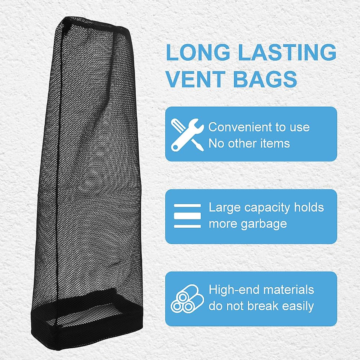 LOQJSS 2 Pack Dryer Vent Lint Bags Lint Traps Lint Dust Bag,Dryer Vent Lint Trap Bags with Adhesive Hook Strips,Exterior Dryer Vent Cover,for Outdoor Dryer Vents Capturing Lint and Dust