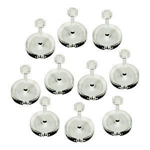 LITKO 27mm Circular Flight Stand Kit | Compatible with Star Wars: Legion | Miniatures | 6mm Clear Acrylic Base with 1.25 inch Peg | 10 Pack