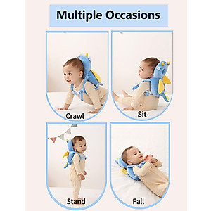 Toddler Baby Head Protection Cushion Backpack Wear,Dinosaur