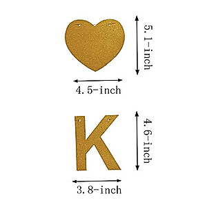 Ucity Drunk in Love Banner Gold Glitter Garland for Bachelorette Party Wedding Engagement Bridal Shower Party Decorations