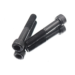 binifiMux 10pcs M10 x 50mm Black Socket Cap Bolts Screws 12.9 Grade Alloy Steel