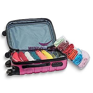 Mundo das Bases Organizer Closet Storage Solution Made of Flexible, Clear Plastic and Six Dividers for Clothes, Underwear and T-shirts (transparent 6 dividers)