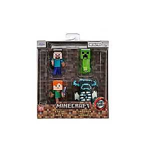 Jada Set of 4 Diecast Figures Minecraft Video Game Metalfigs Series Diecast Models