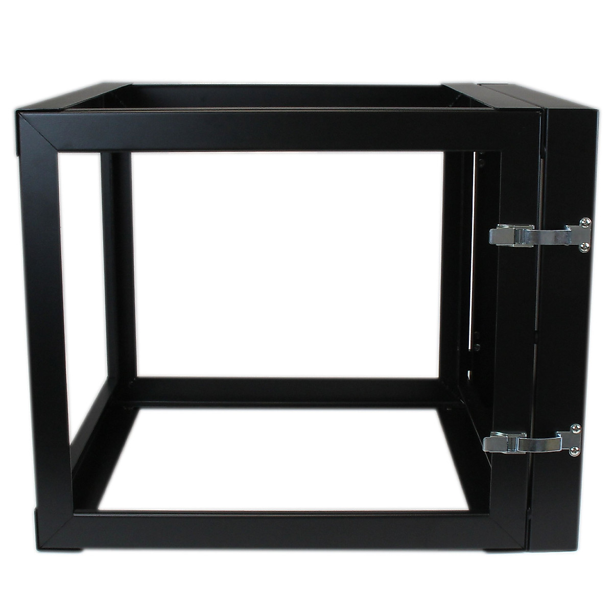 StarTech.com 4-Post 8U Hinged Wall-Mount Network Rack, 19" Open Frame Server Rack with 19.8in Mounting Depth, Wall Mount Swing Out Data Rack for IT / AV / Computer Equipment, TAA (RK819WALLOH)