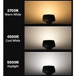 KEIVO E17 Intermediate Base LED Light Bulbs, 6W(60 Watt Equivalent), Daylight 5000K, 600lm, G14 LED Bulb for Ceiling Fan, Non-Dimmable, Pack of 4