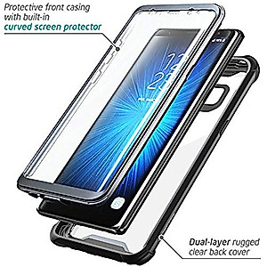 i-Blason Case for Galaxy Note 8 2017 Release, Ares Series Full-body Rugged Clear Bumper Case with Built-in Screen Protector (Black)