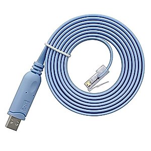 USB to RJ45 Console Cable,5FT(1.5M) USB A Male to RJ45 Male FTDI Cisco Console Cable for Routers, Switches,Serves and More.
