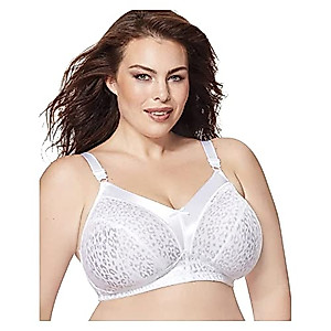 JUST MY SIZE womens Satin Stretch Wirefree Mj1960 Bras, White, 48C US