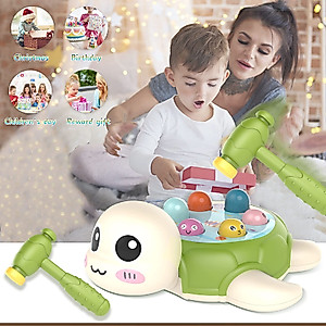 Grechi Hammering and Pounding Toy,Toys for 3 4 5 6 Year Old Boys,Baby Interactive Toys Toddler Activities Games with 2 Hammer,Learning,Active,Early Educational Toy,Gift for Boys Girls Toddlers