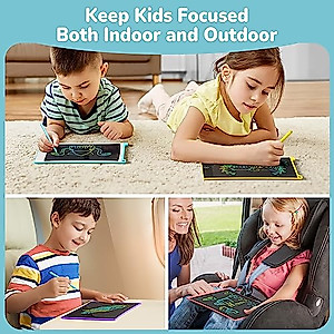 TECJOE 4 Pack LCD Writing Tablet, 8.5 Inch Colorful Doodle Board Drawing Tablet for Kids, Kids Travel Games Activity Learning Toys Birthday Gifts for 3 4 5 6 Year Old Boys and Girls Toddlers