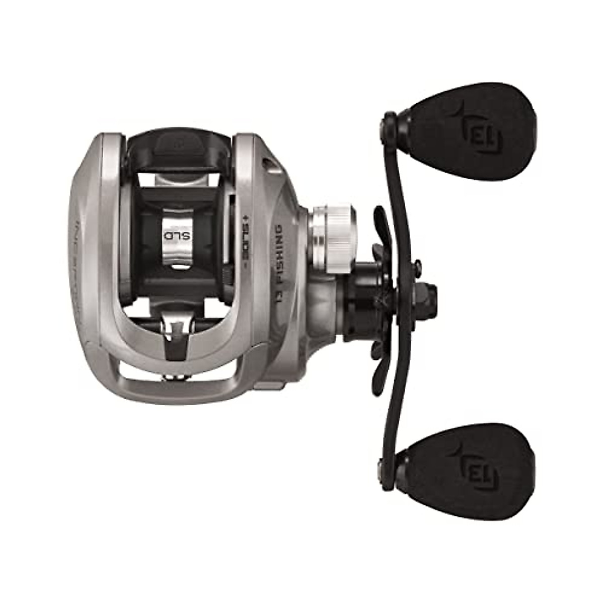13 FISHING - Inception Slide Baitcast Reel - 8.1:1 Gear Ratio - Left Hand Retrieve (Fresh+Salt) - INSLD2-8.1-LH, Gray